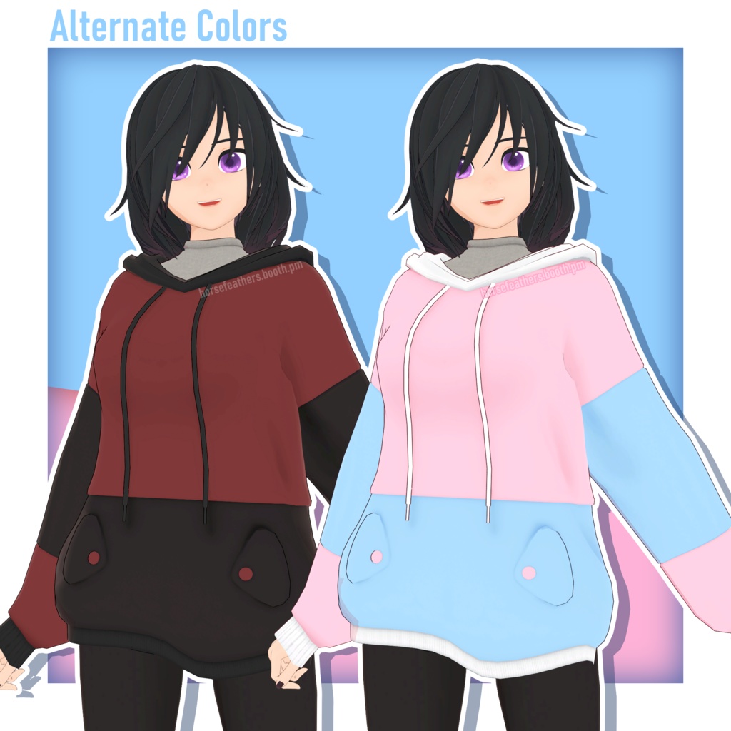 [Mel] 3D Model (VRChat Avatar) - horsefeathers - BOOTH