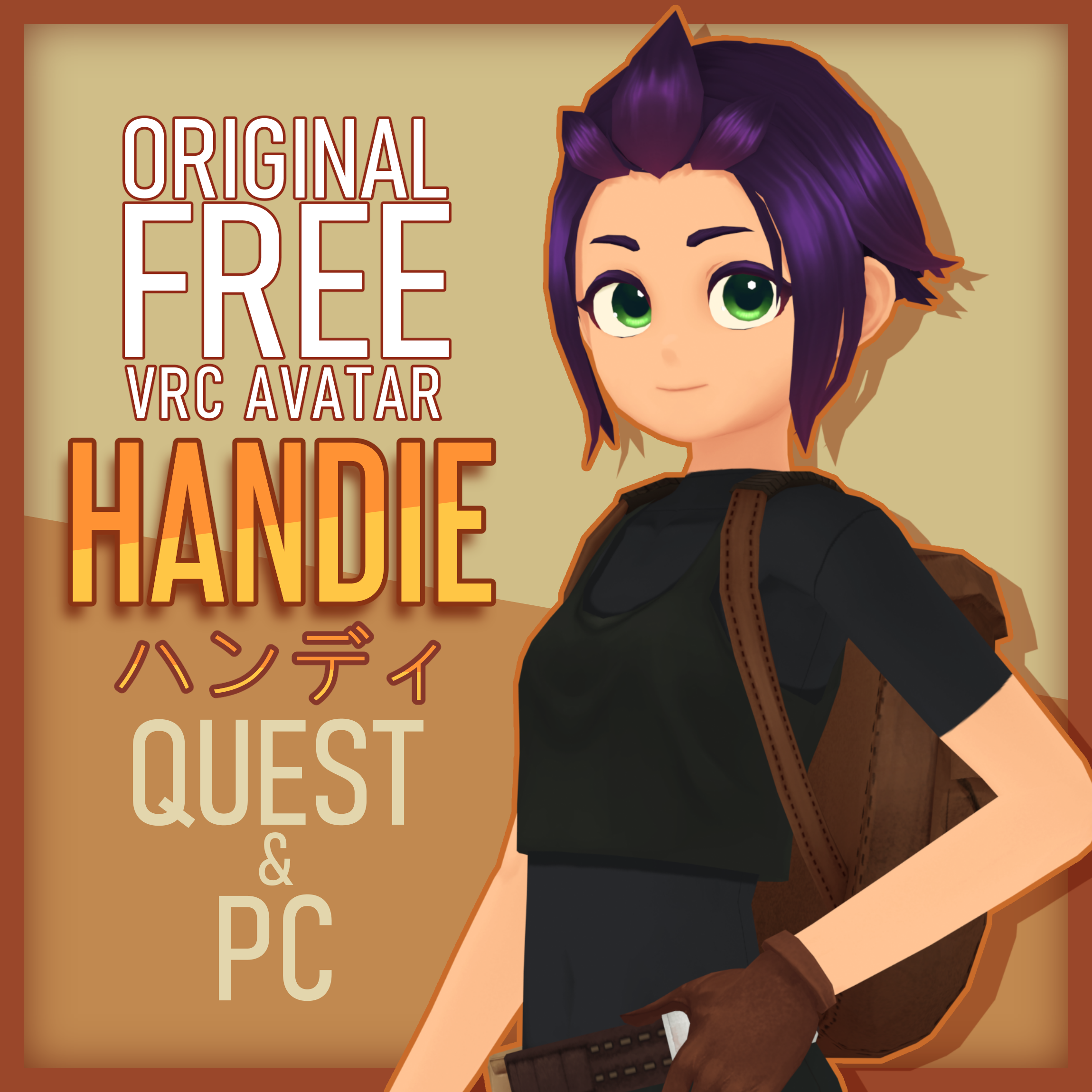 [Handie] 3D Model (FREE VRChat Avatar) - horsefeathers - BOOTH