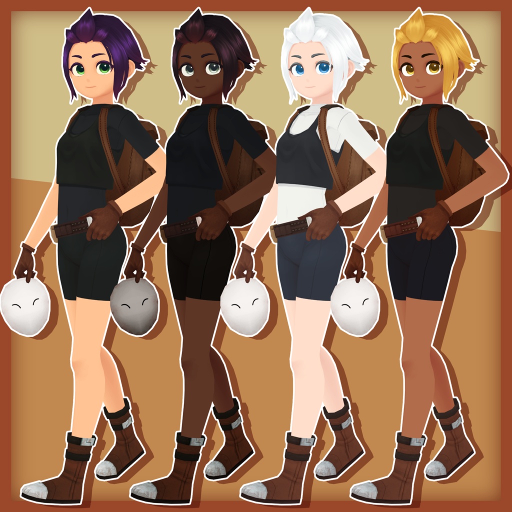 [Handie] 3D Model (FREE VRChat Avatar) - horsefeathers - BOOTH