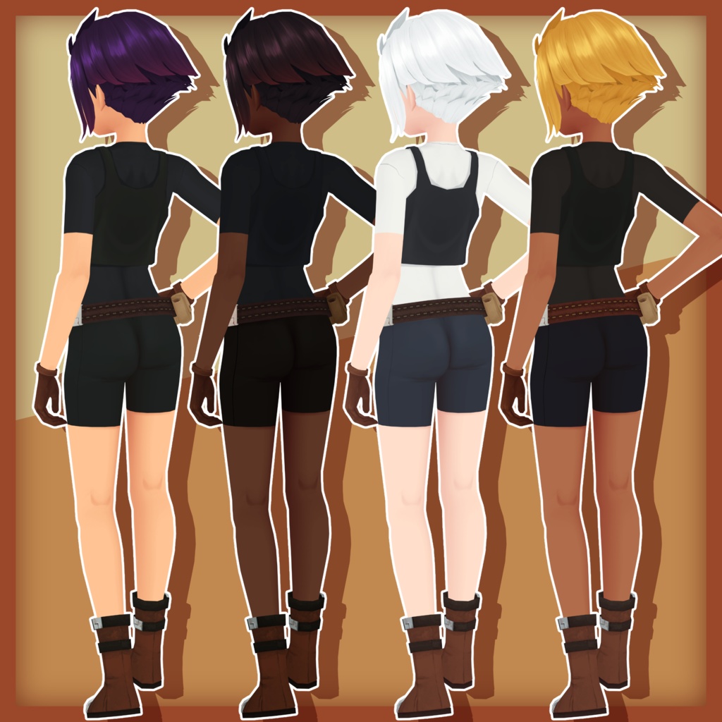 [Handie] 3D Model (FREE VRChat Avatar) - horsefeathers - BOOTH