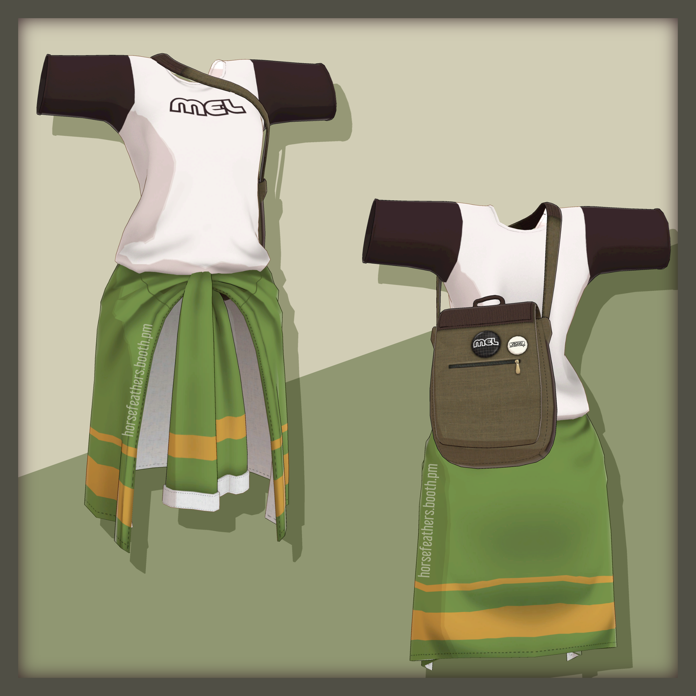 [Tucked Tee] Outfit and Hairstyle (VRChat Avatar Attachment ...