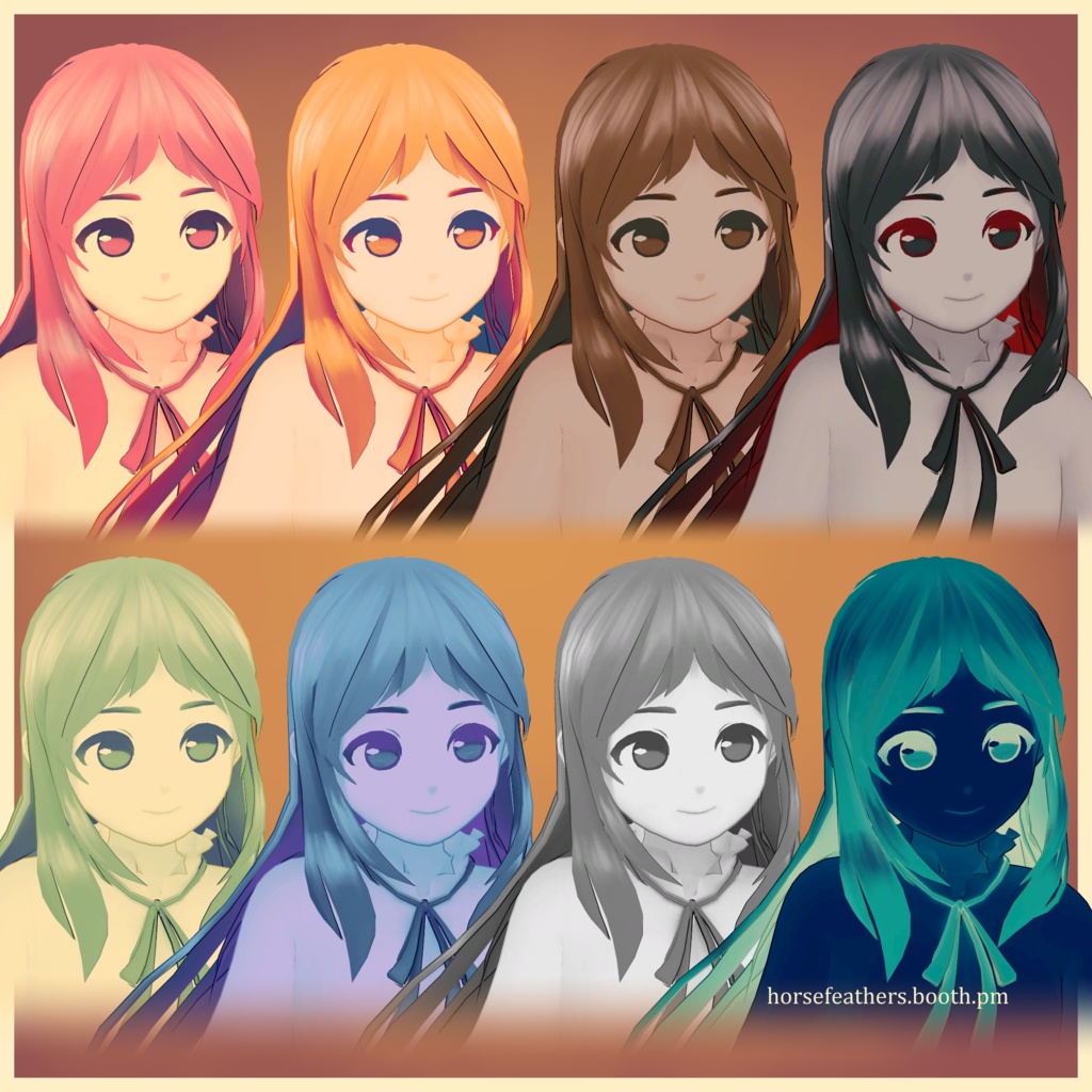 [Ida] 3D Model (VRChat Avatar) - horsefeathers - BOOTH