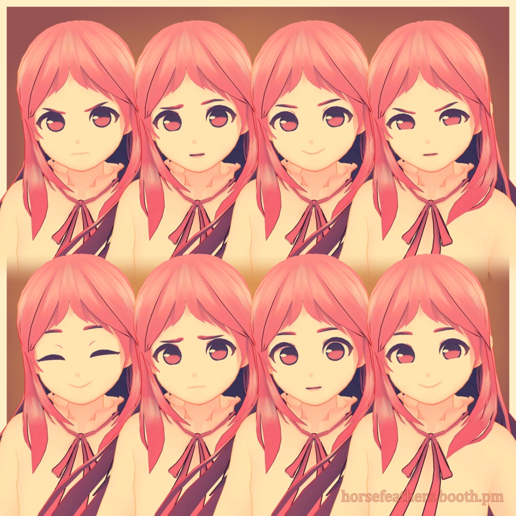 [Ida] 3D Model (VRChat Avatar) - horsefeathers - BOOTH