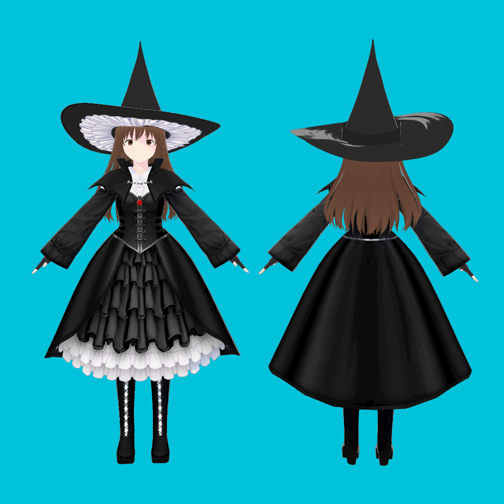 【VRoidテクスチャ素材】熾闇華【魔女服飾】コーデセット - OBJECT CRAFTER - BOOTH