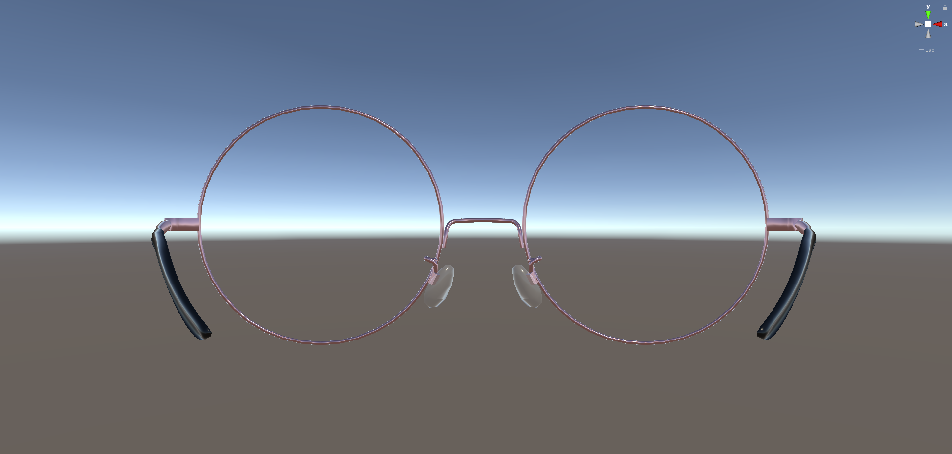 Glasses メガネ Silver Vrchat Fbx Booth