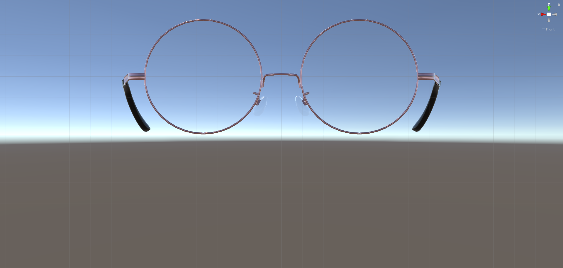 Glasses メガネ - SILVER VRCHAT FBX - BOOTH