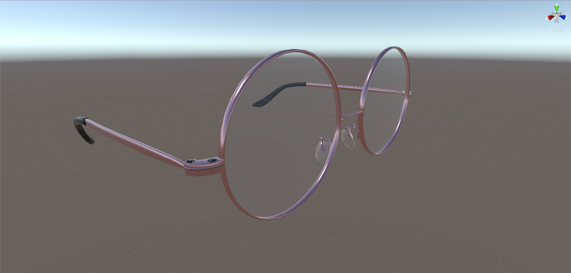 Glasses メガネ Silver Vrchat Fbx Booth