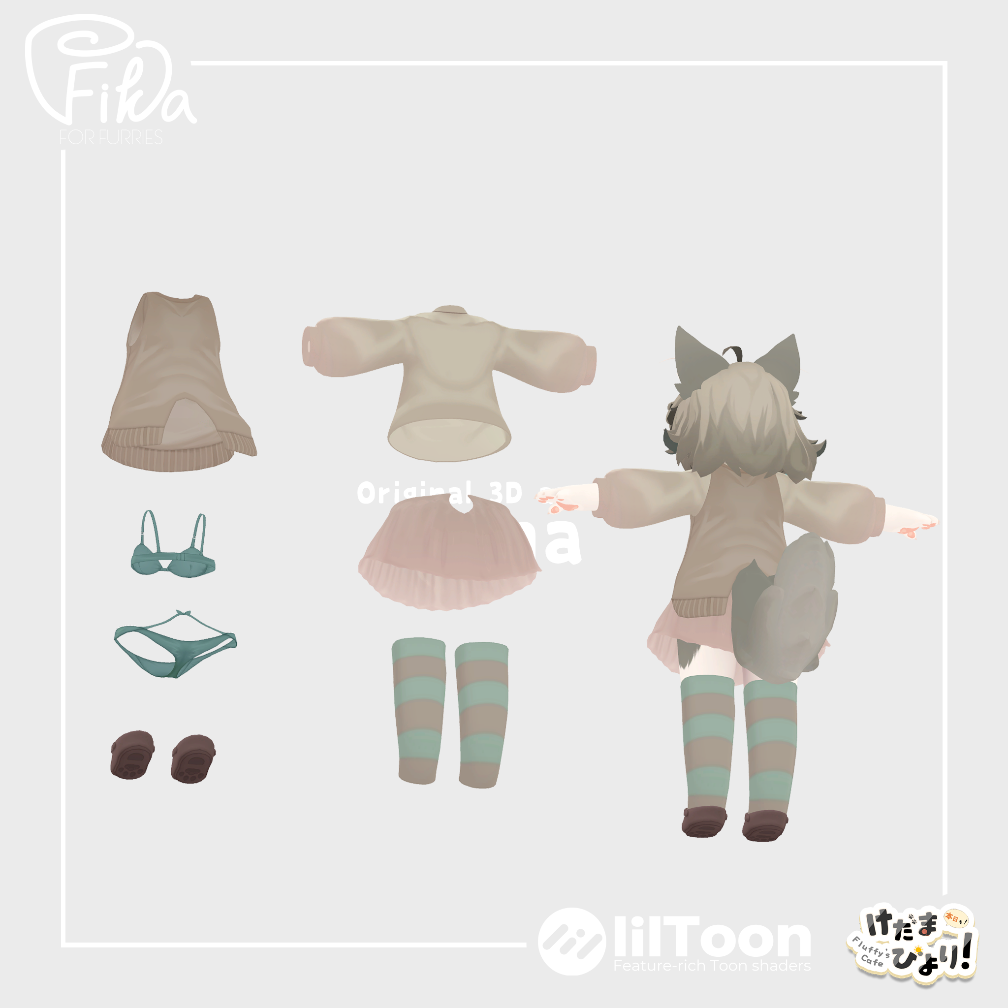 【VRChat想定3Dモデル】リナ-Lina- - けだまびより BOOTH支店 - BOOTH