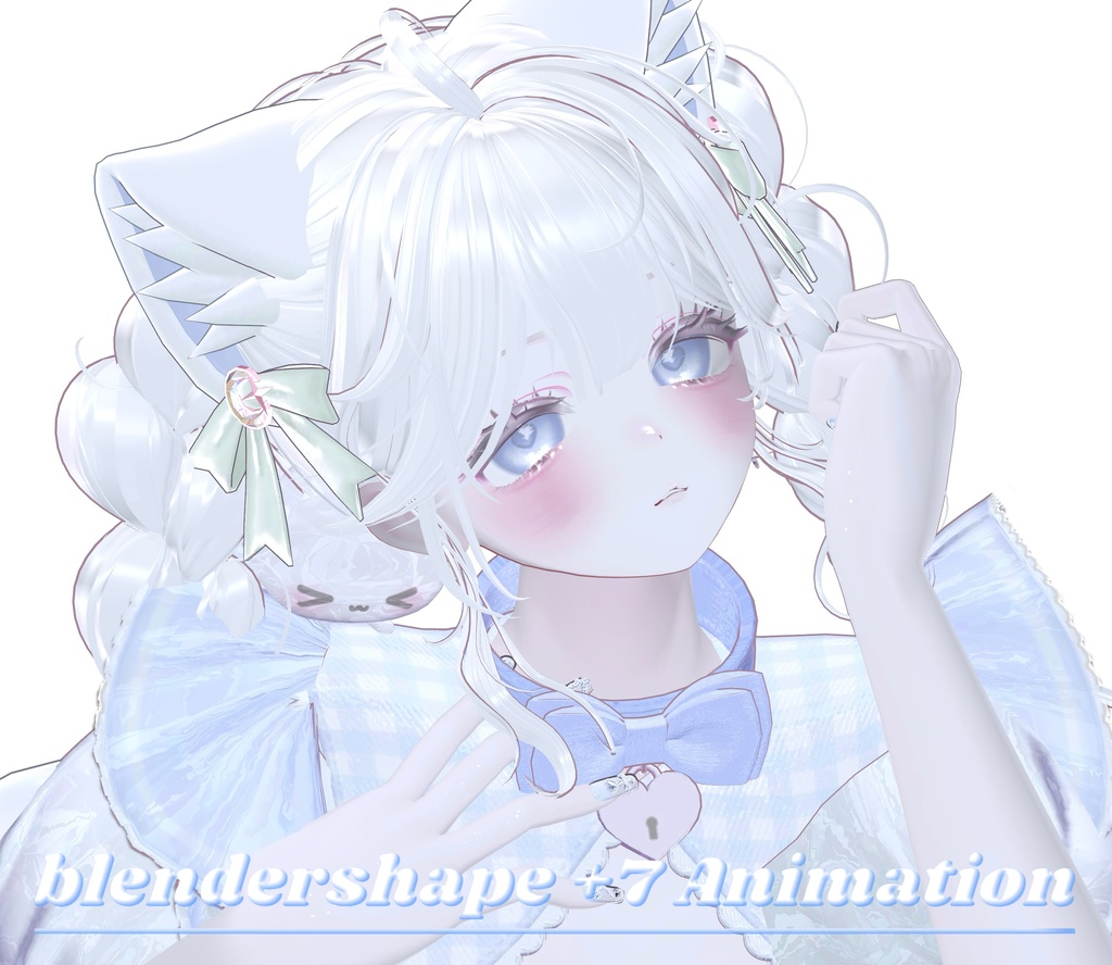 VRCHAT-Manukaマヌカ（捏脸和7个表情）-Face-BlendShape+ 7Animation - yuyuzz - BOOTH