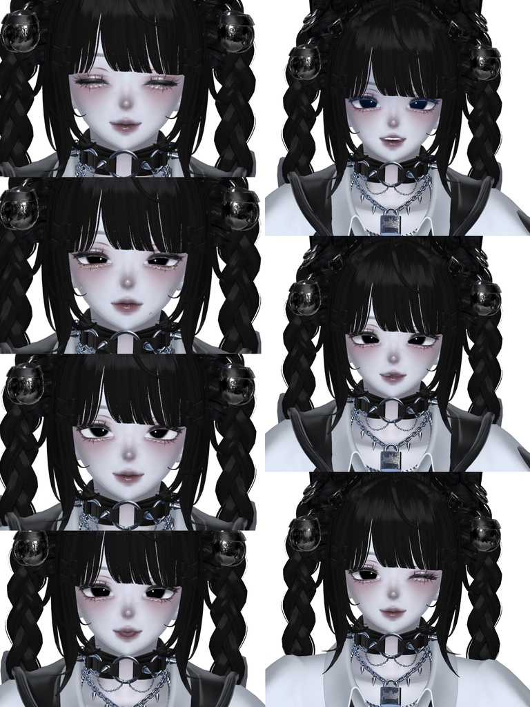 VRCHAT-shinra森罗1(捏脸和7个表情)-Face-BlendShape+ 7Animation - yuyuzz - BOOTH