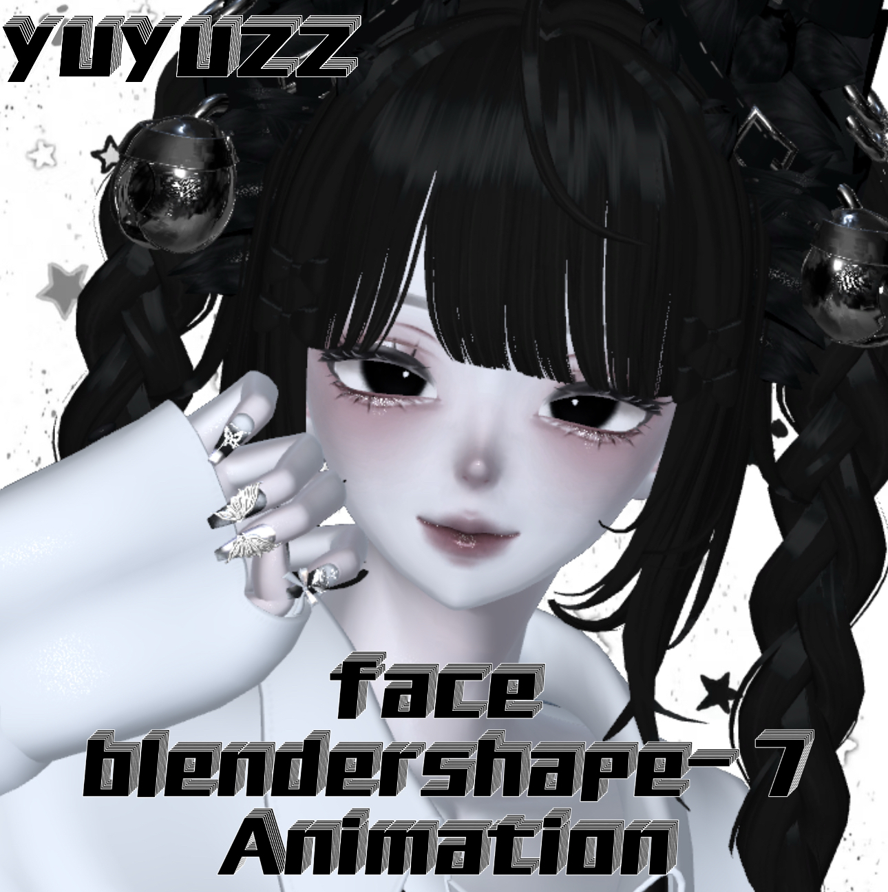VRCHAT-shinra森罗1(捏脸和7个表情)-Face-BlendShape+ 7Animation - yuyuzz - BOOTH