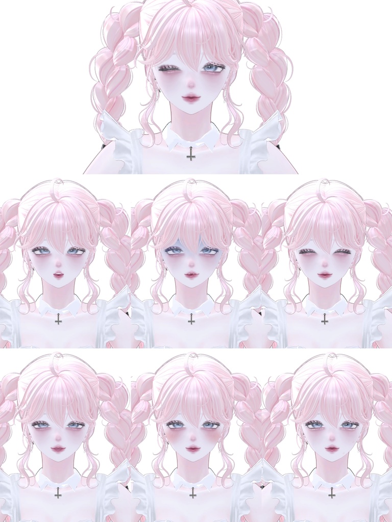 VRCHAT-shinra森罗2(捏脸和7个表情)-Face-BlendShape+ 7Animation - yuyuzz - BOOTH