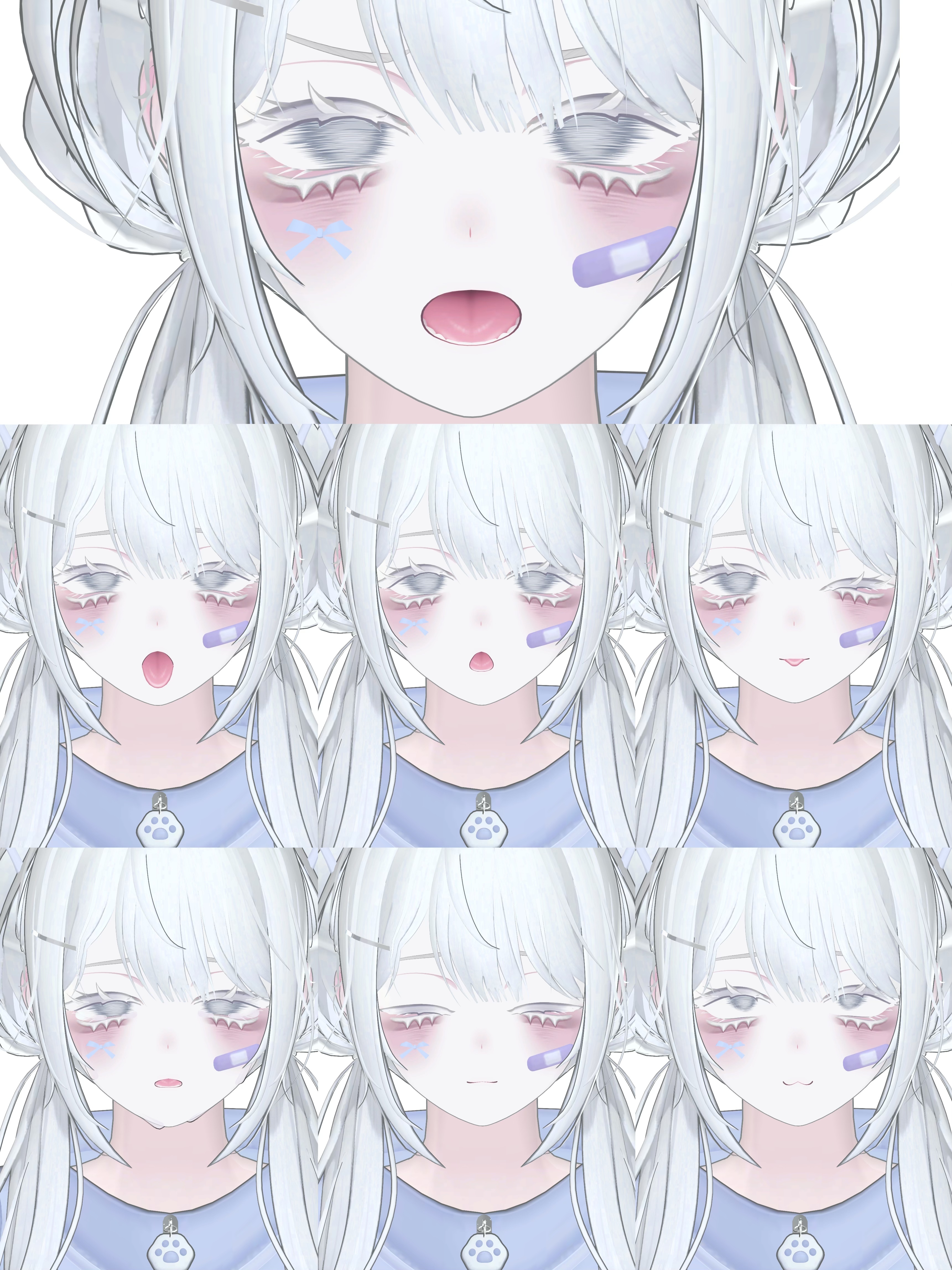 VRCHAT-shinano(1） -Face-BlendShape+ 7Animation - yuyuzz - BOOTH