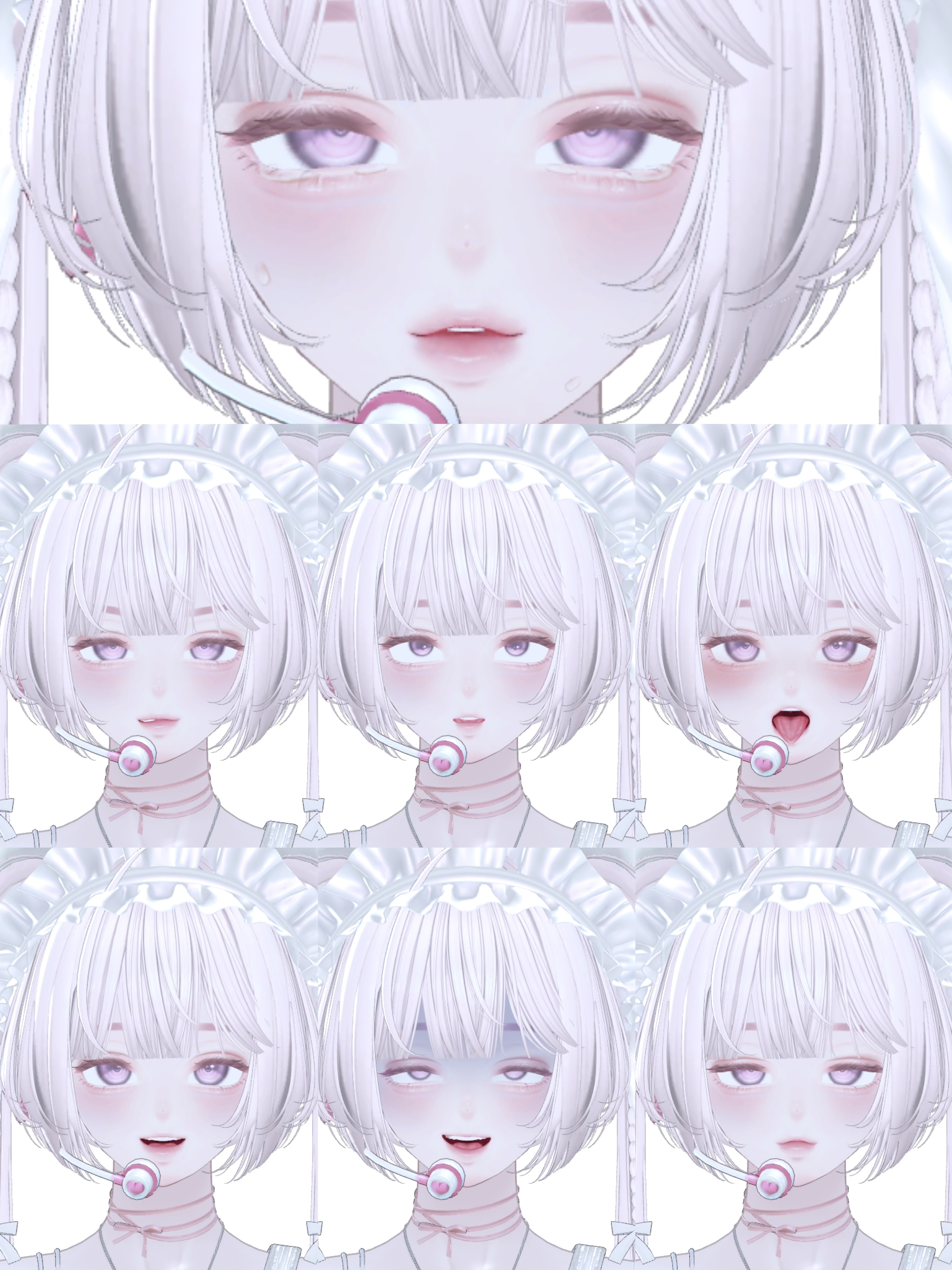 VRCHAT-shinra森罗5(捏脸和7个表情)-Face-BlendShape+ 7Animation - yuyuzz - BOOTH