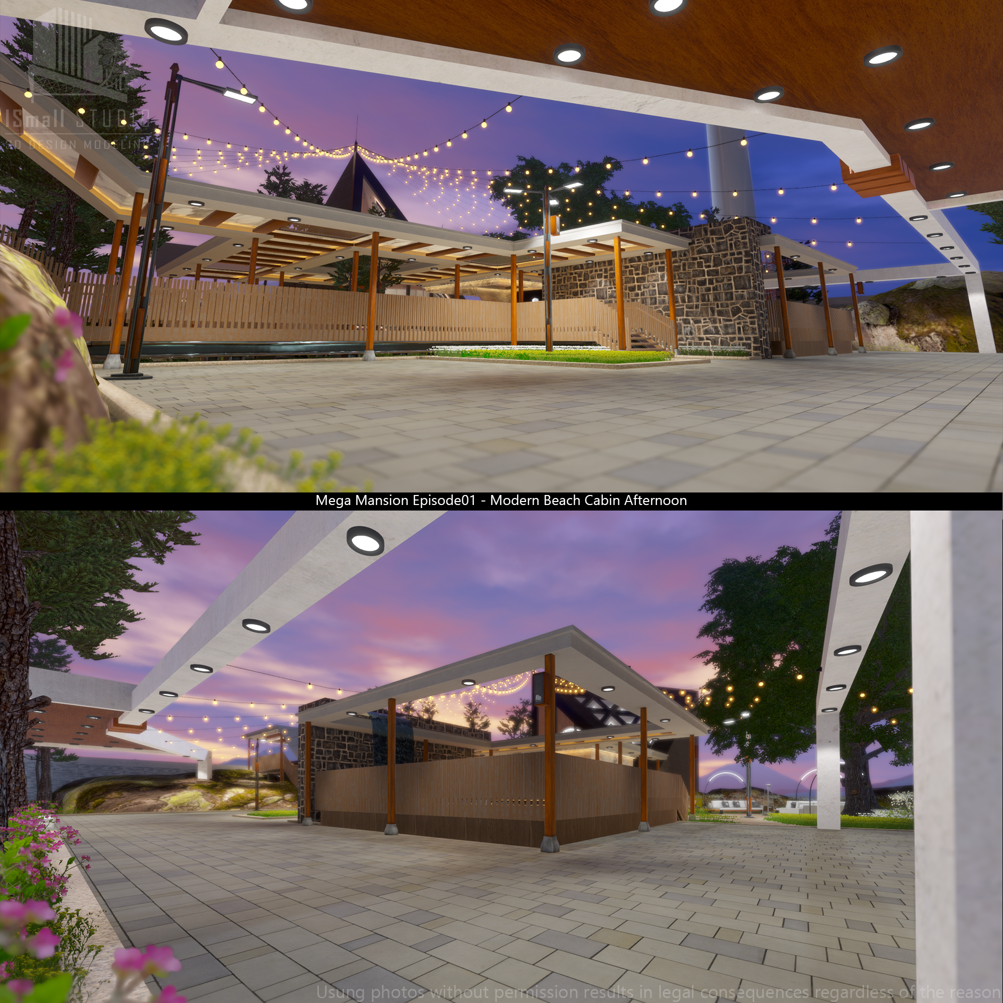 Mega Mansion Episode01 Modern Beach Cabin - ISmall STUDIO - BOOTH