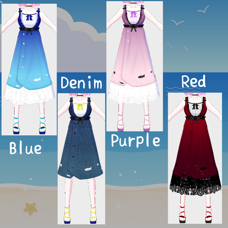 VRoid【Free / 無料】泳ぐ魚 セット Swimming Fish Set - bikonos - BOOTH