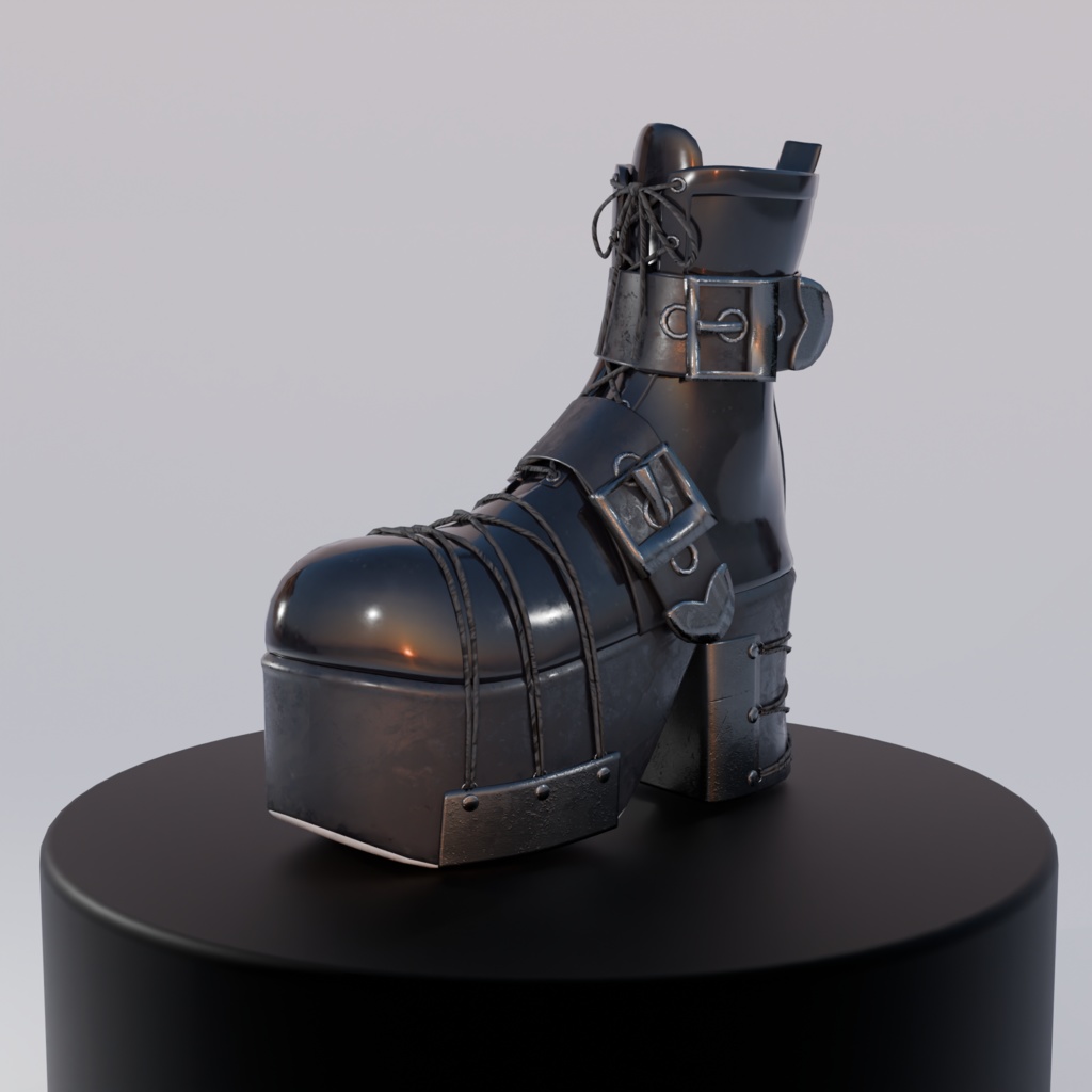 Heeled boots ヒールブーツ [VRChat Asset] | [3D Asset] - SeiL's shop - BOOTH