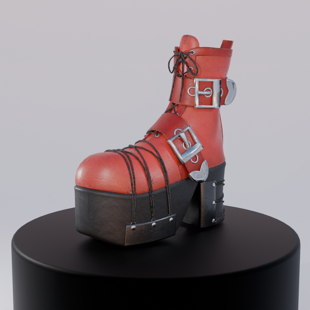 Heeled boots ヒールブーツ [VRChat Asset] | [3D Asset] - SeiL's shop - BOOTH