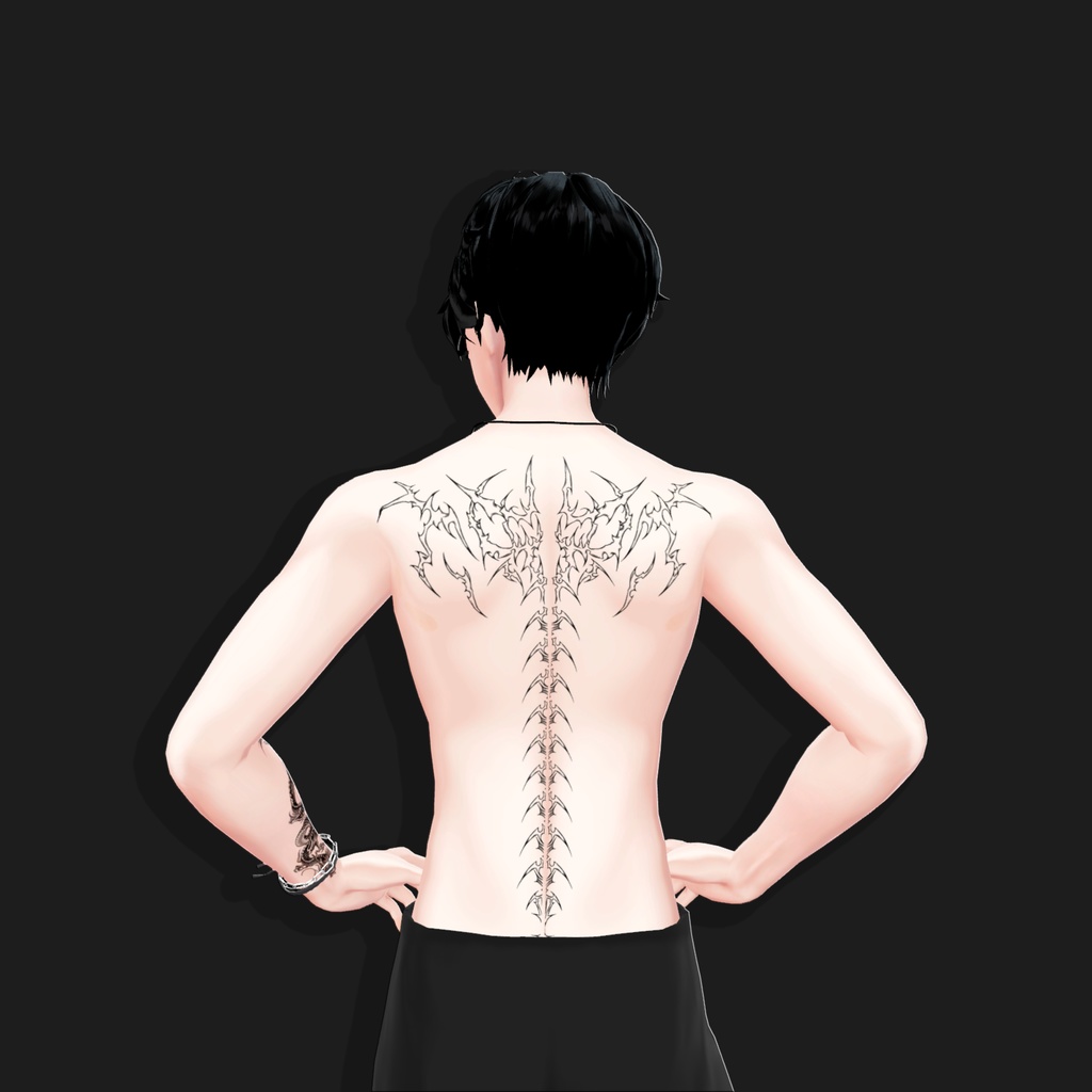 [VRChat] Back End Tattoo - Nyx - BOOTH