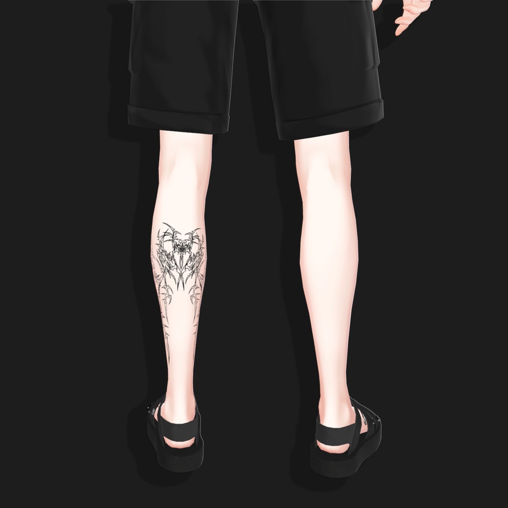[VRChat] Back End Tattoo - Nyx - BOOTH