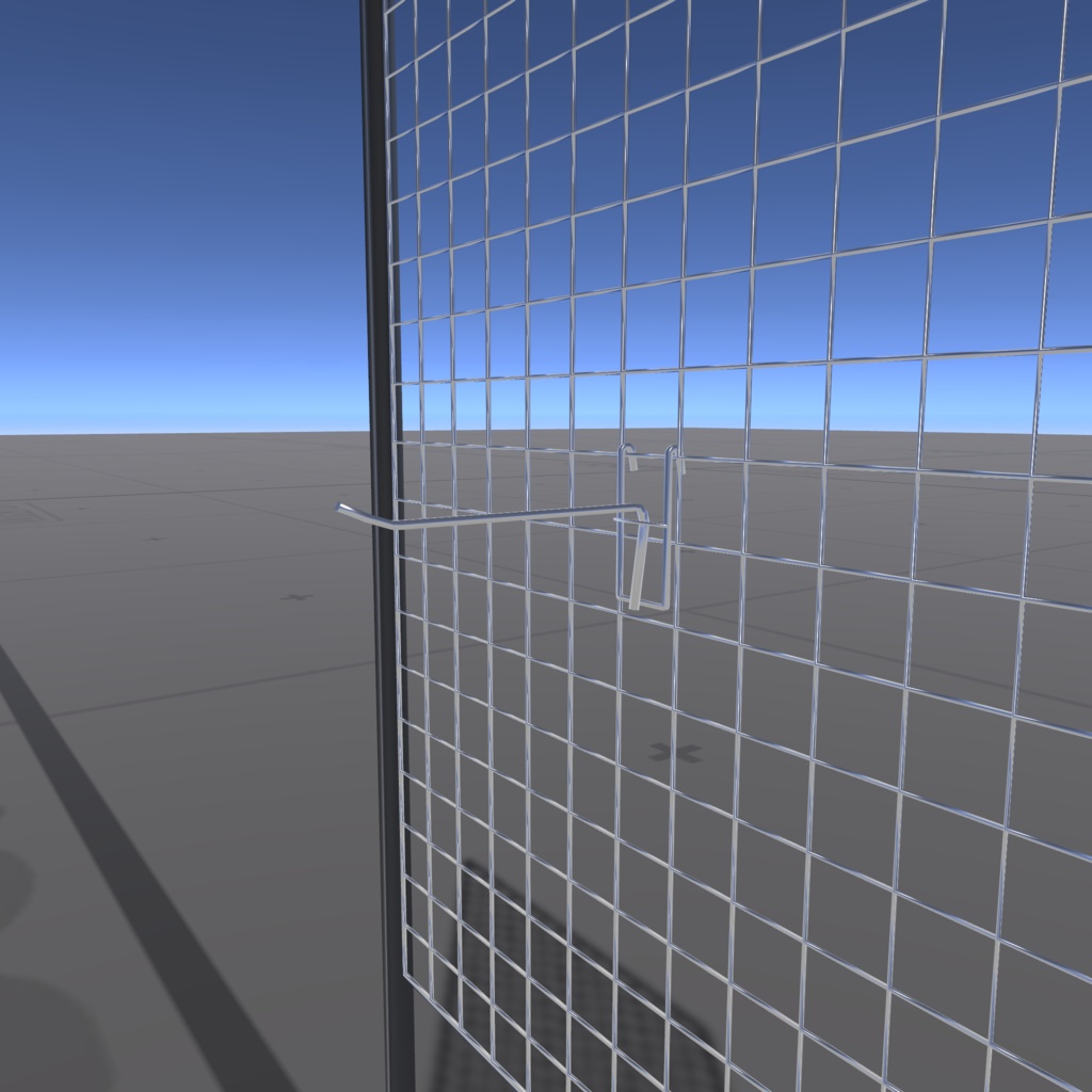 [VRChat] Mesh Panel Stand & Hook Set - なべあきのおみせ。 - BOOTH