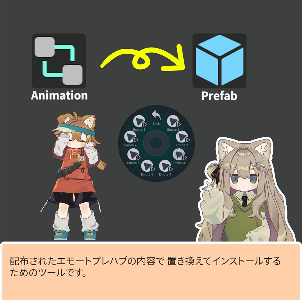 Modular Emote - VRC Emote Installer - P*Connect - BOOTH