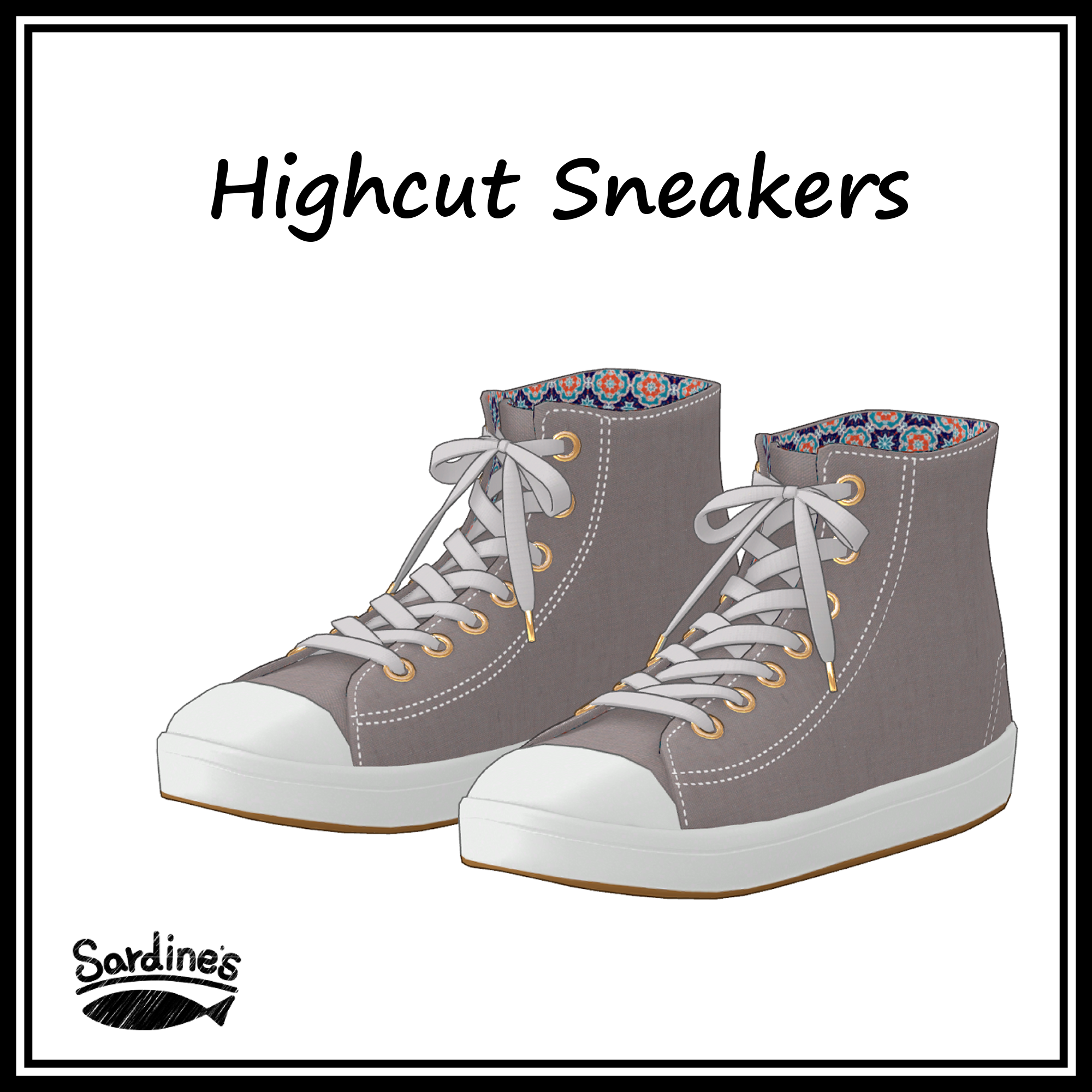 ハイカットスニーカー＋ソックス - Sardine's/いわしのかんづめ - BOOTH