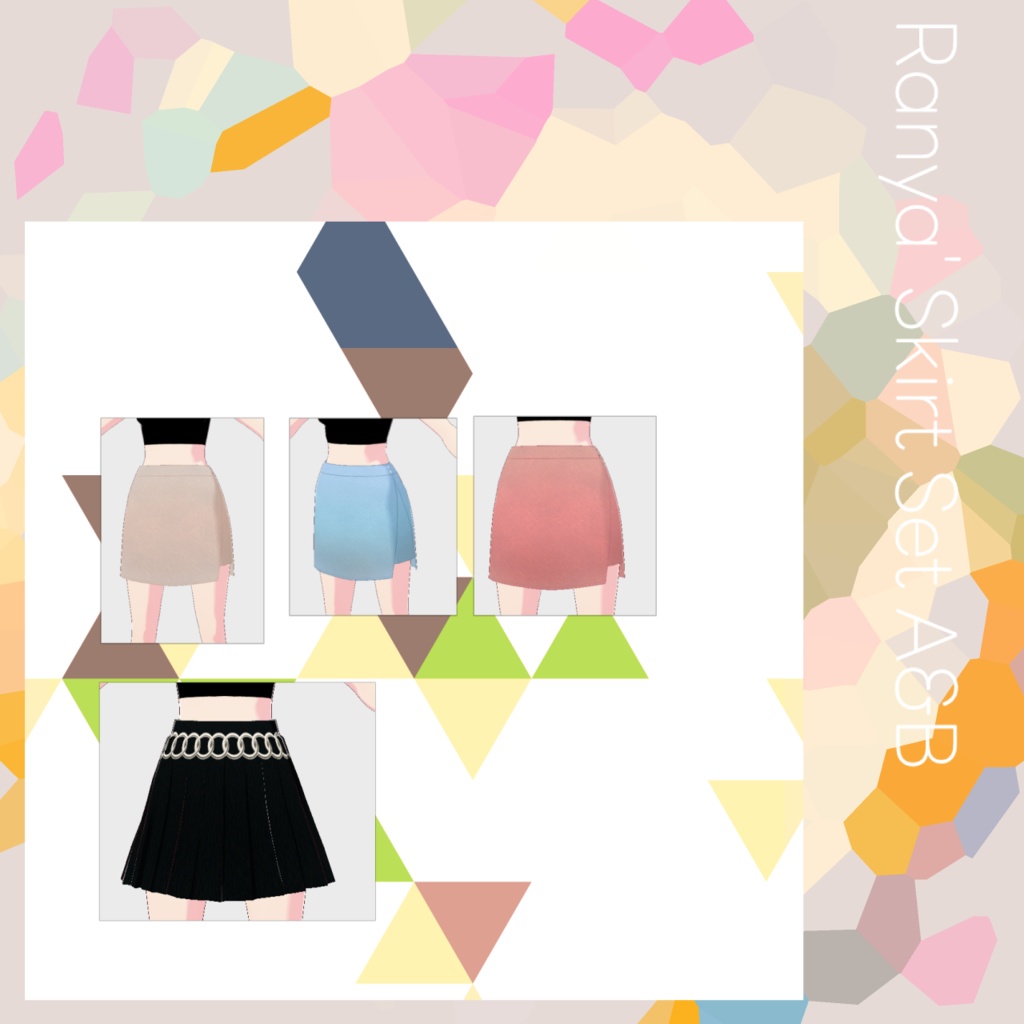 [custom items for Vroid studio] Ranya' Skirt Set A&B ' Mini skirt ...