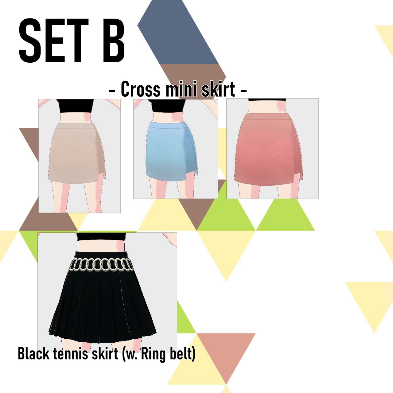 [custom items for Vroid studio] Ranya' Skirt Set A&B ' Mini skirt ...
