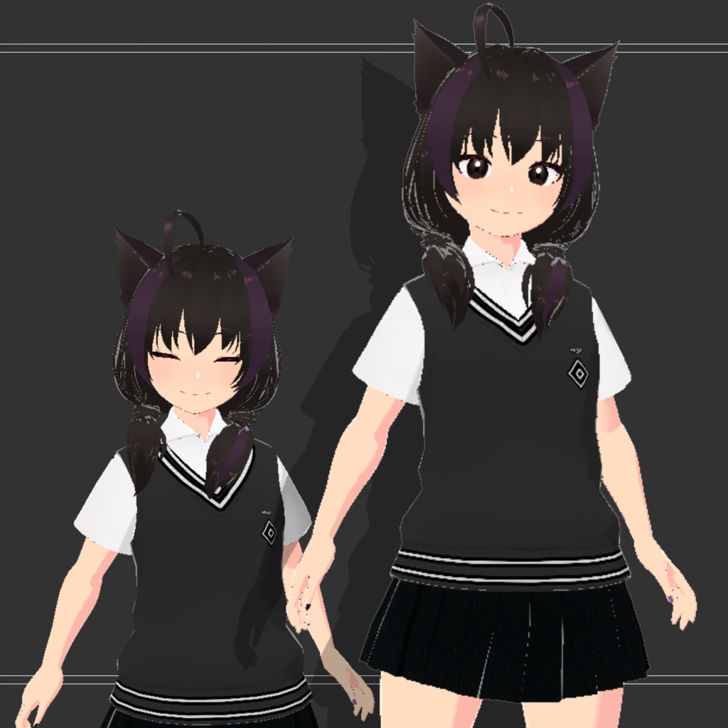 [custom items for Vroid studio] Ranya' vest(top) 制服ベスト [3D] - Nya-wl ...