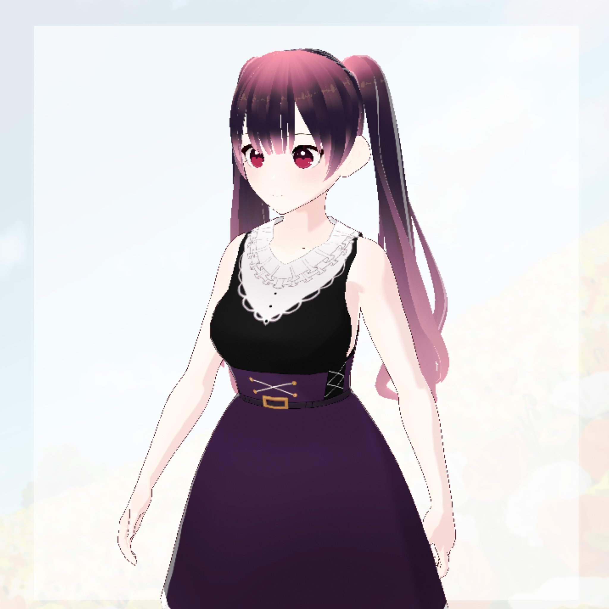 [custom items for Vroid studio] frilled medium dress フリルドレス [3D] - Nya ...