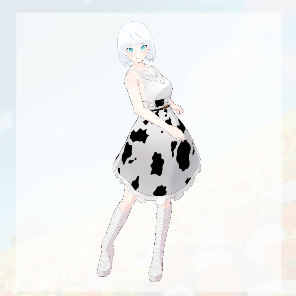 [custom items for Vroid studio] frilled medium dress フリルドレス [3D] - Nya ...