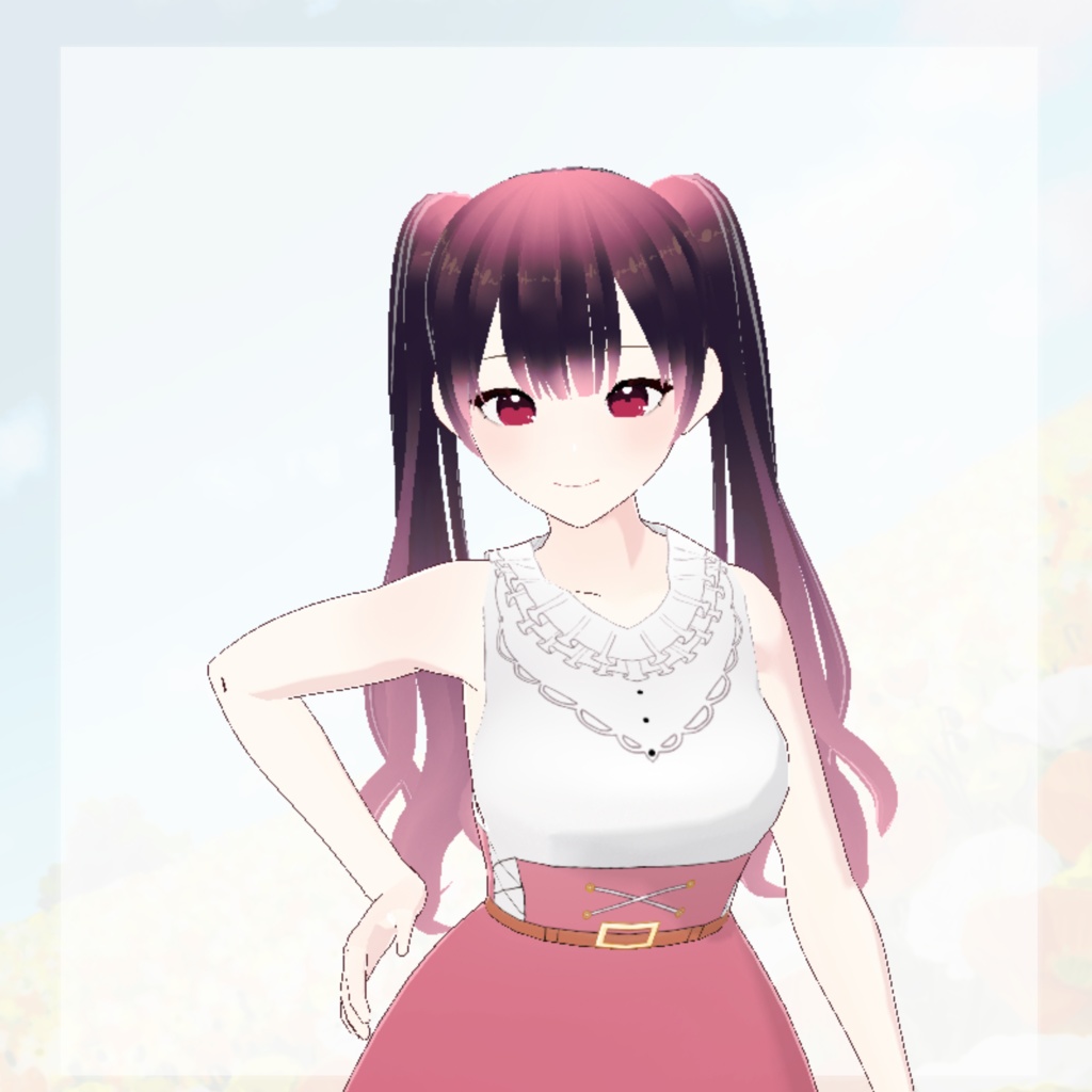 [custom items for Vroid studio] frilled medium dress フリルドレス [3D] - Nya ...