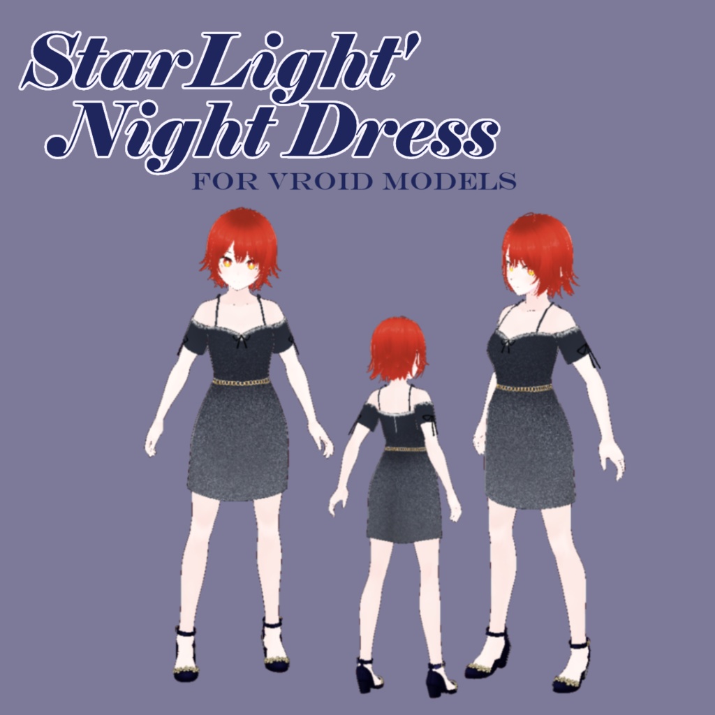 [custom items for Vroid studio] Starlight' Dress 星影; スターライト・ドレス - Nya ...