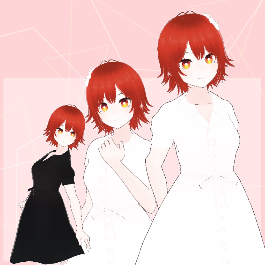 [free custom items for Vroid studio] Shirt Dress outfits シャツワンピース ...