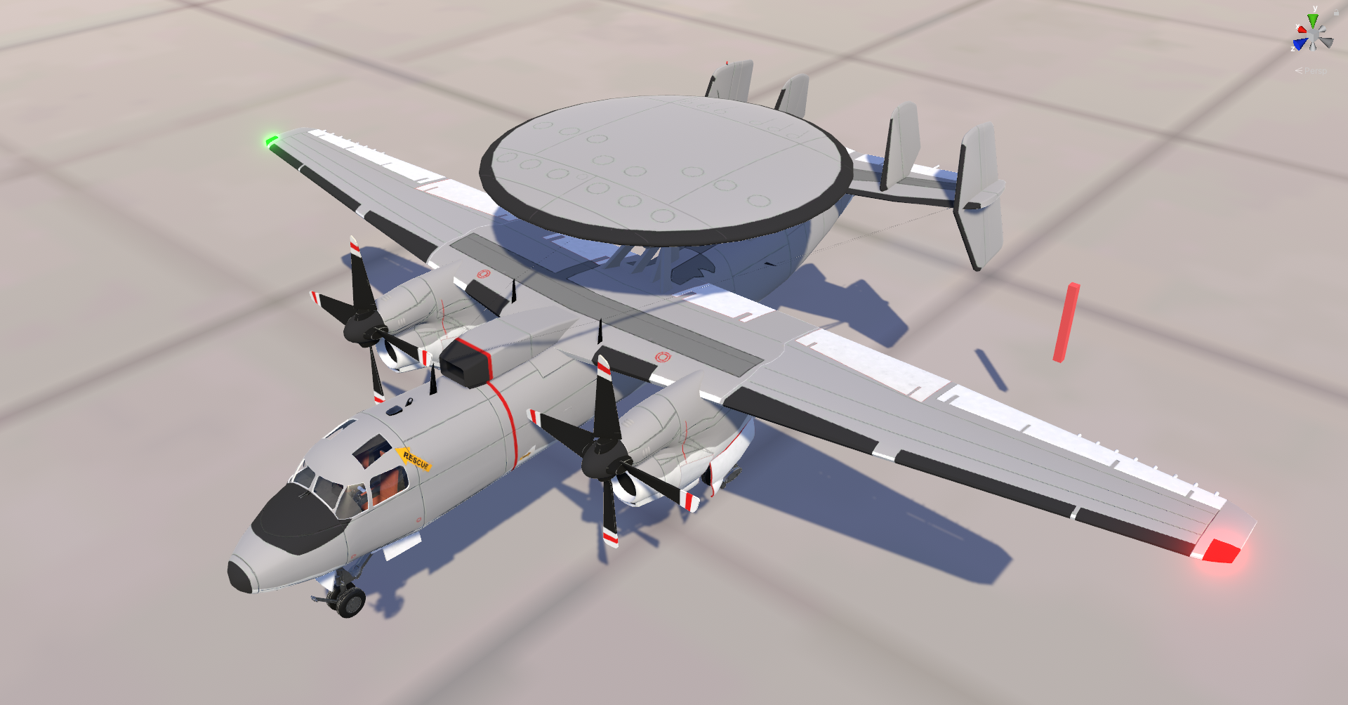 [Sacc1.64/1.7対応]LE-2C/D ホークアイ[VRChat想定モデル] - 航空系事業企業「Laplus」 - BOOTH