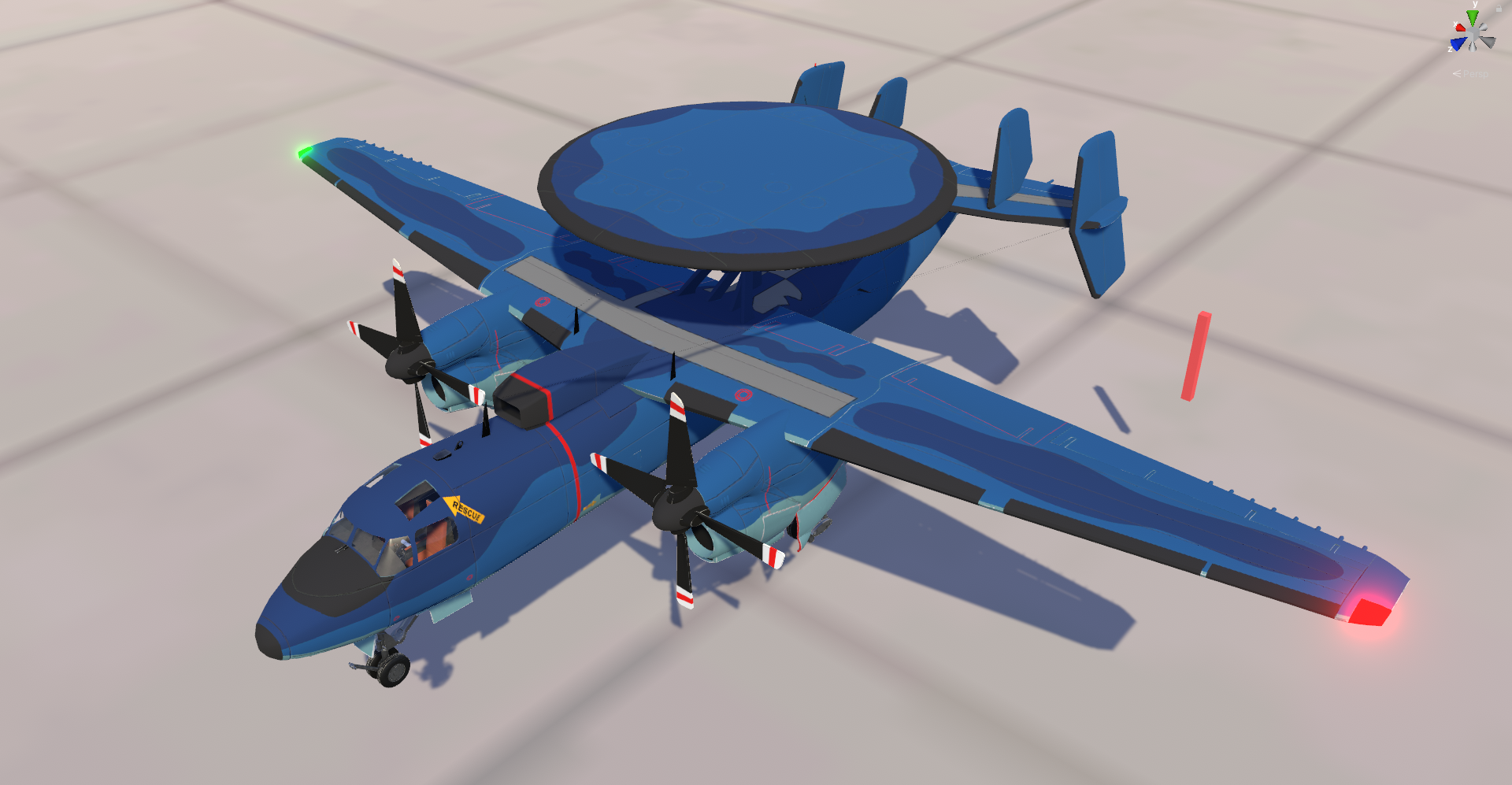 [Sacc1.64/1.7対応]LE-2C/D ホークアイ[VRChat想定モデル] - 航空系事業企業「Laplus」 - BOOTH