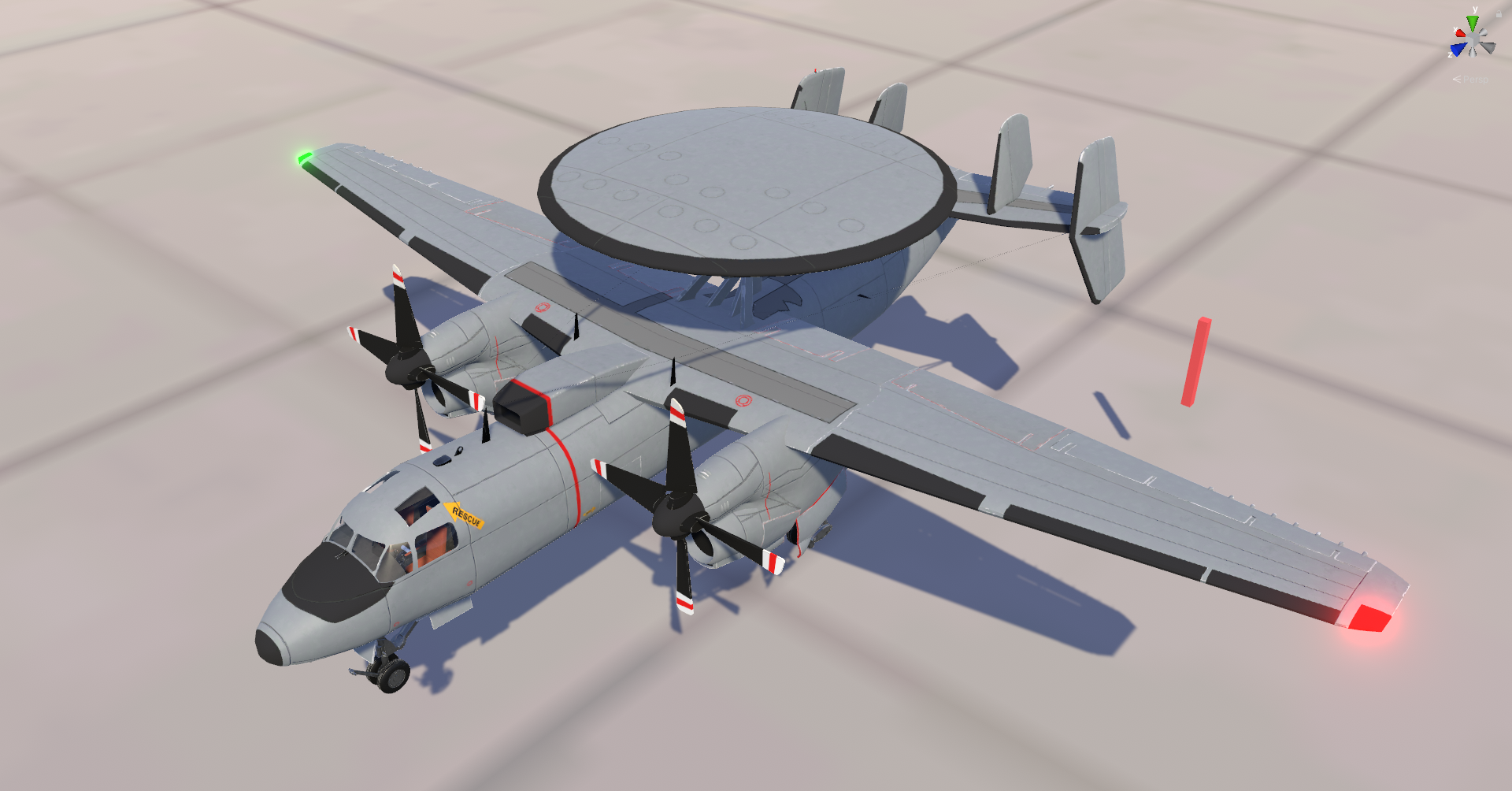 [Sacc1.64/1.7対応]LE-2C/D ホークアイ[VRChat想定モデル] - 航空系事業企業「Laplus」 - BOOTH