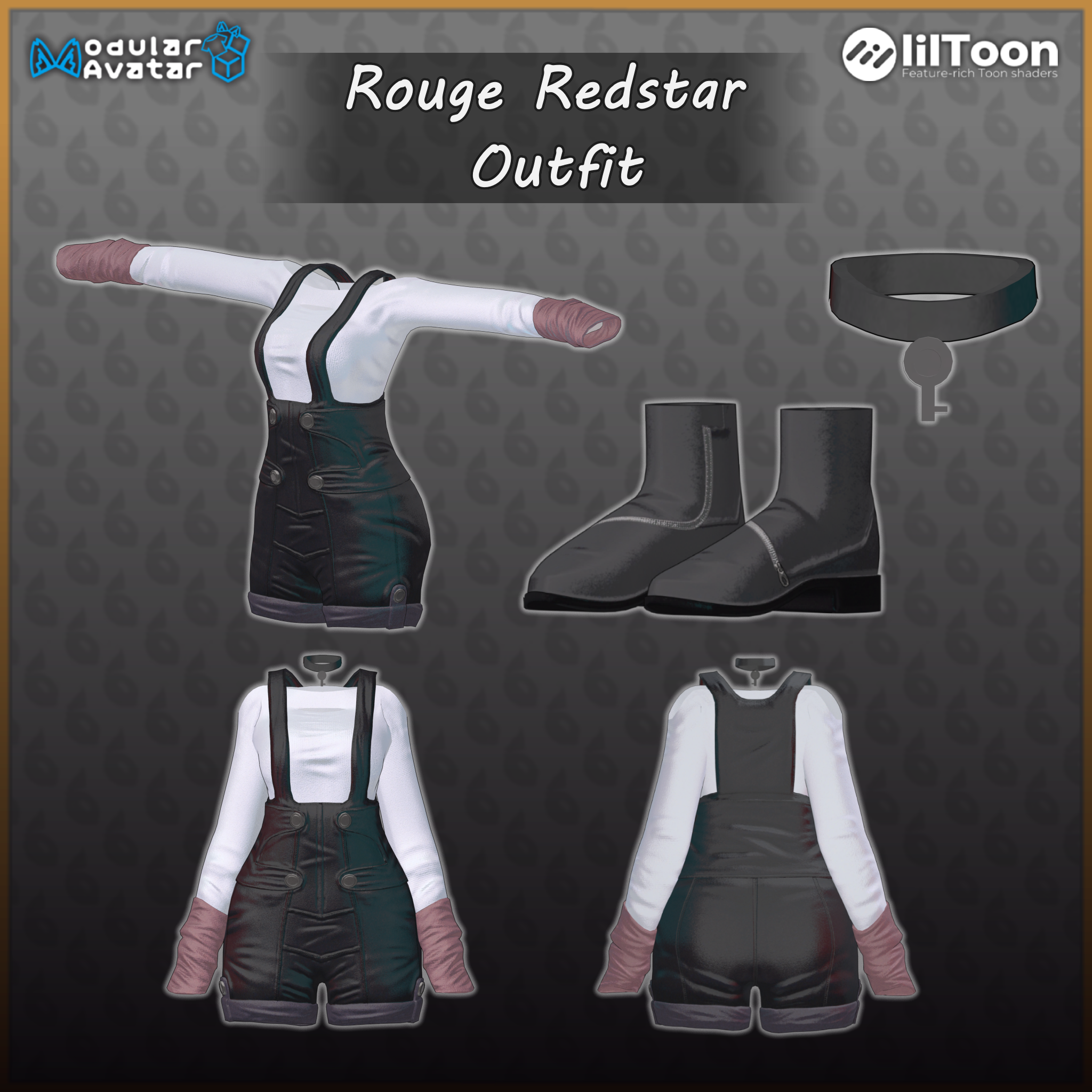 Rouge Redstar - Outfit 1 || 「ルージュ・レッドスターの衣装」 - Lemon Drip - BOOTH