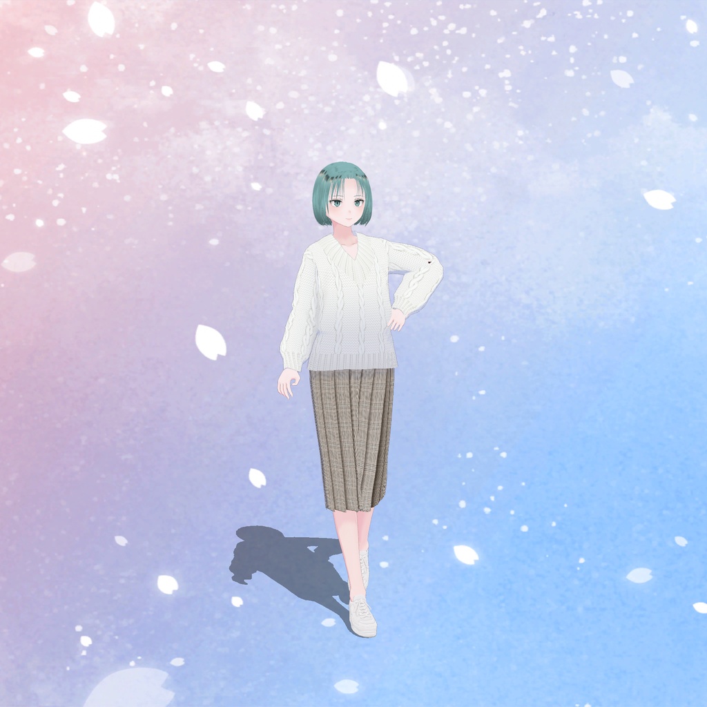 ユウナギ（Vroid,VRM,XAvatar）※無料版あり - shop-perch - BOOTH