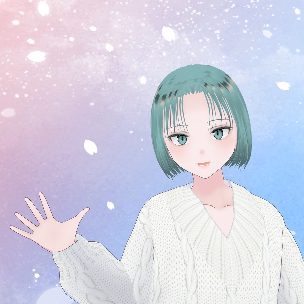 ユウナギ（Vroid,VRM,XAvatar）※無料版あり - shop-perch - BOOTH