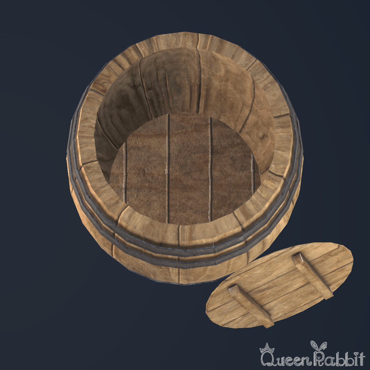 A006_蓋付の樽 - Queen Rabbit - BOOTH