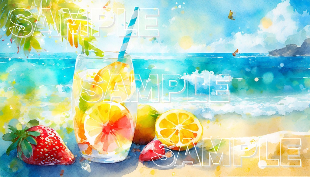 【背景素材】真夏のビーチ - STELLA - BOOTH