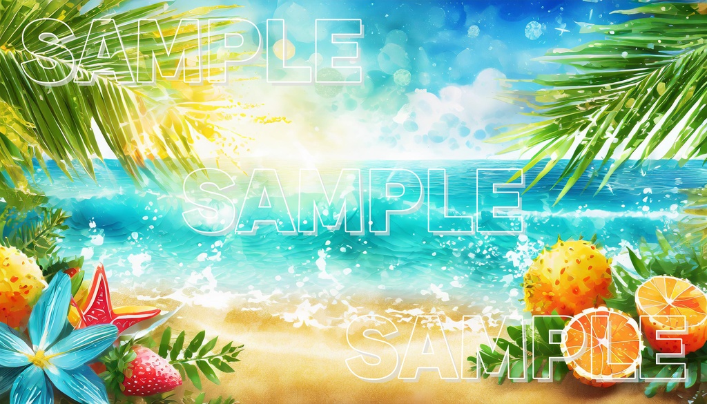 【背景素材】真夏のビーチ - STELLA - BOOTH