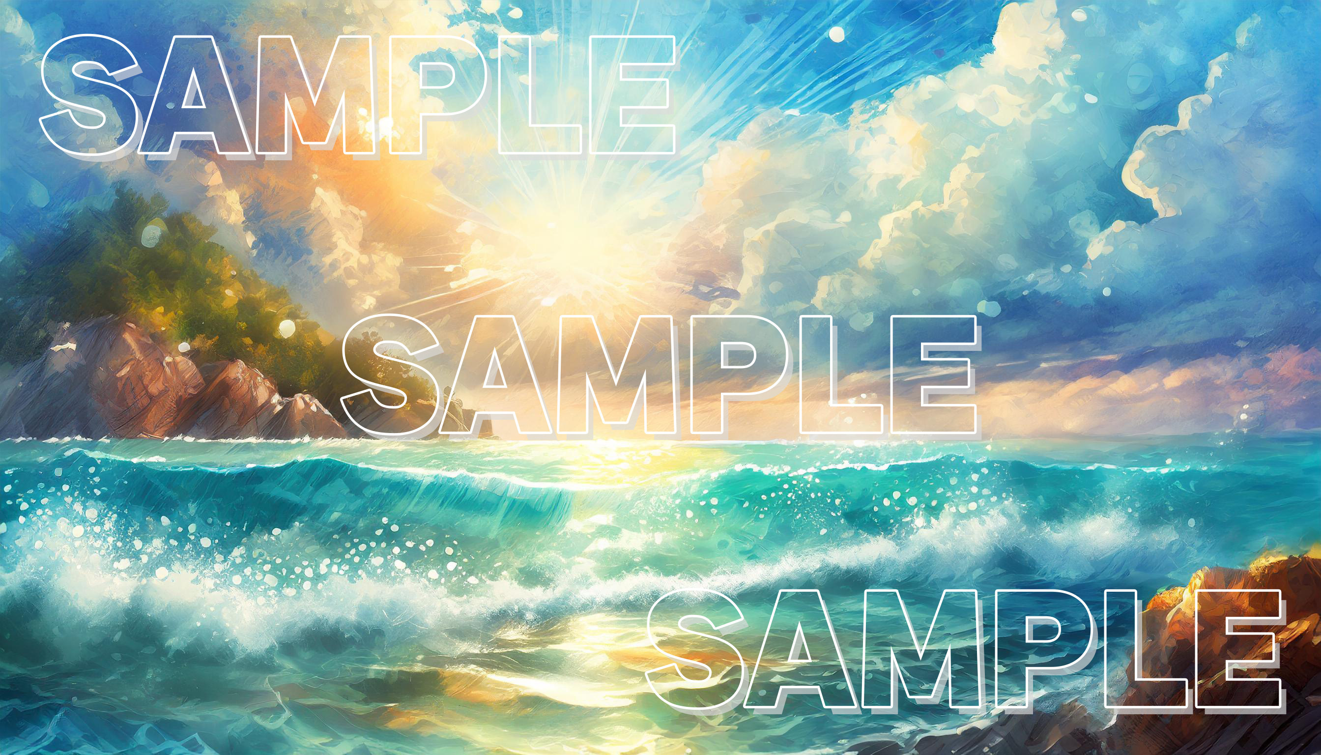 【背景素材】真夏の綺麗な海 - STELLA - BOOTH