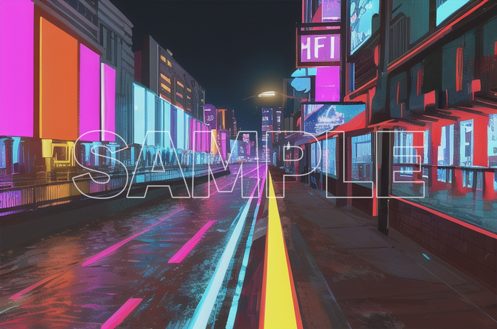 【背景素材】ネオン街 - STELLA - BOOTH