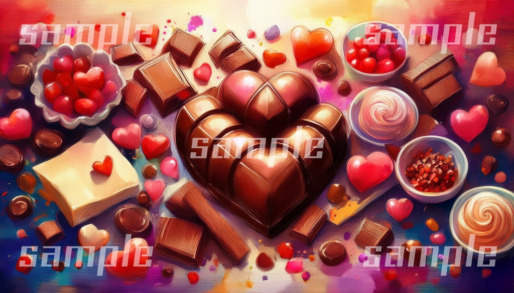 【背景素材】バレンタインチョコ - STELLA - BOOTH