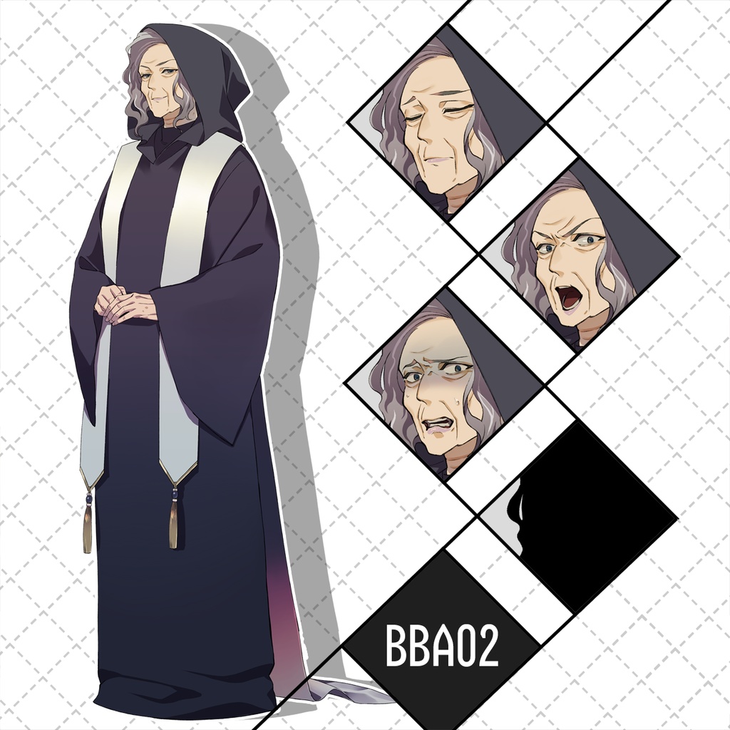 【TRPG立ち絵素材】NPC/老人/老女/ババア【BBA01-04】 - モブ屋 - BOOTH