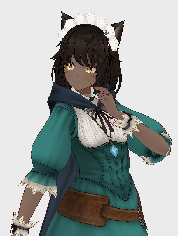 【vroid】ffxiv Majestic Dress - パーちゃんのモデル屋 - BOOTH