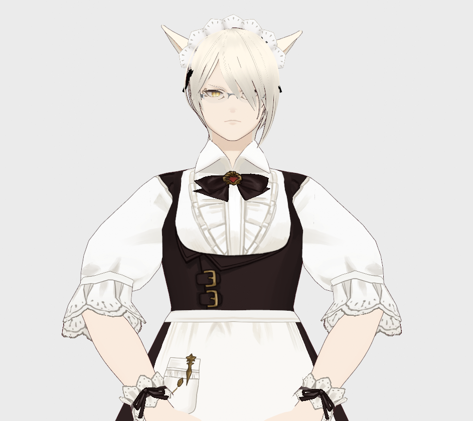 【vroid】ffxiv Housemaid's Apron Dress - パーちゃんのモデル屋 - BOOTH